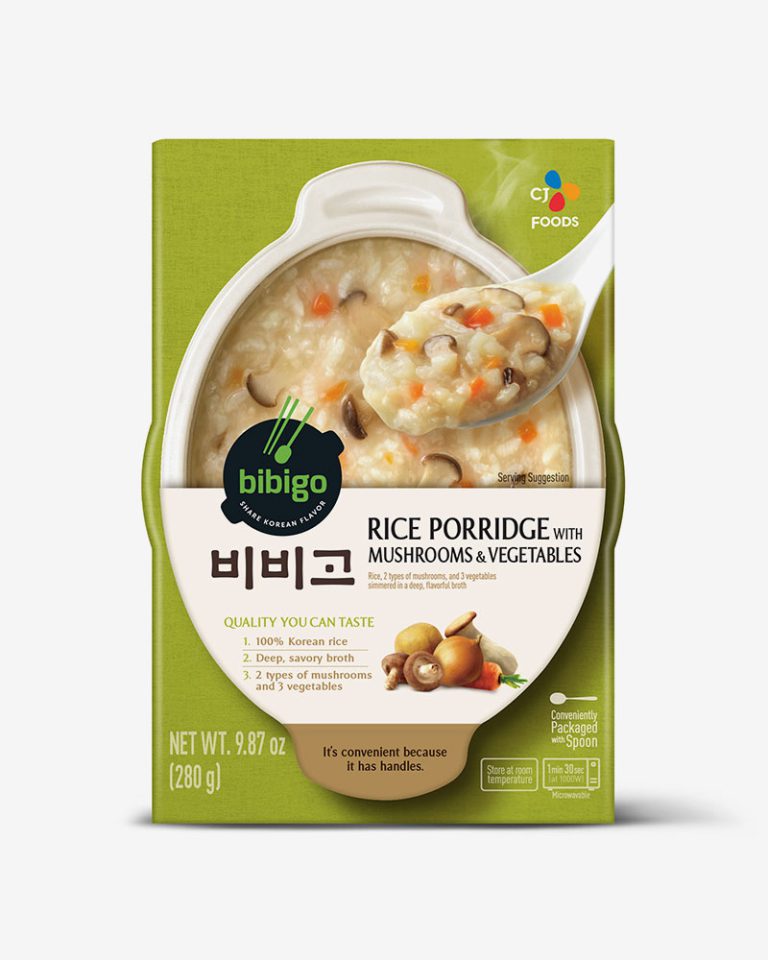 bibigo MUSHROOM VEGE PORRIDGE 280G (RETORTED) - CJ Foods Oceania