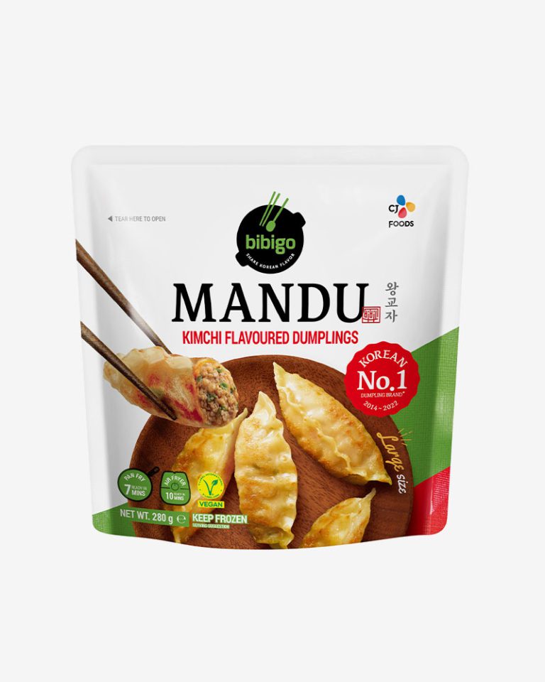 bibigo MANDU KIMCHI FLVD DUMPLINGS 280G - CJ Foods Oceania