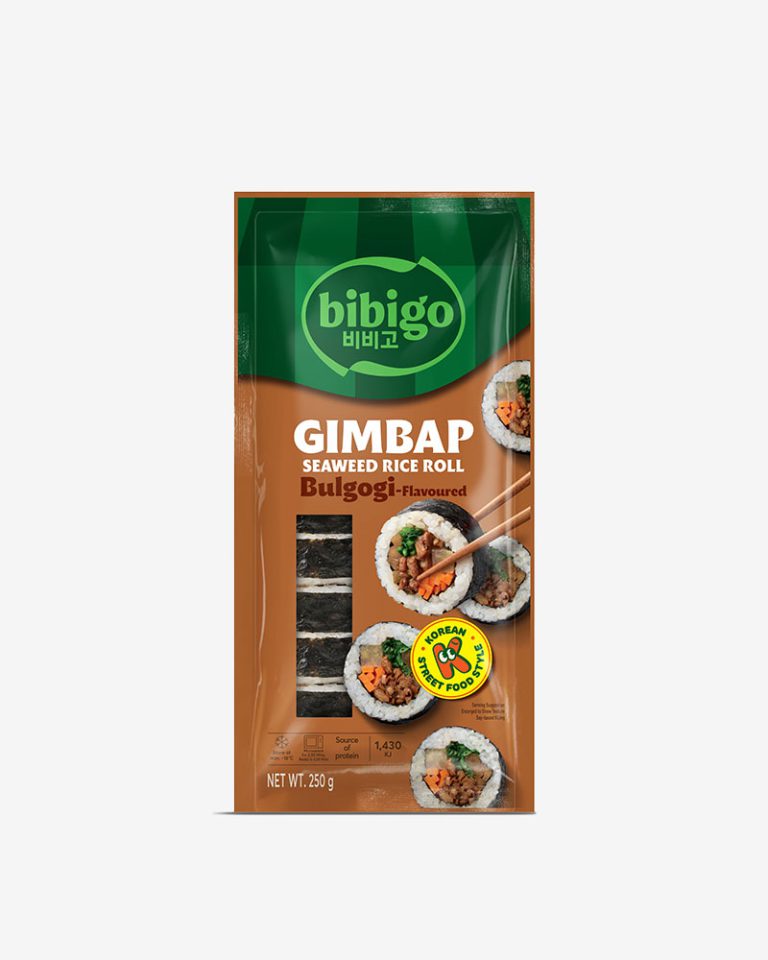 bibigo GIMBAP SEAWEED RICE ROLL BULGOGI-FLAVOURED 250G - CJ Foods Oceania