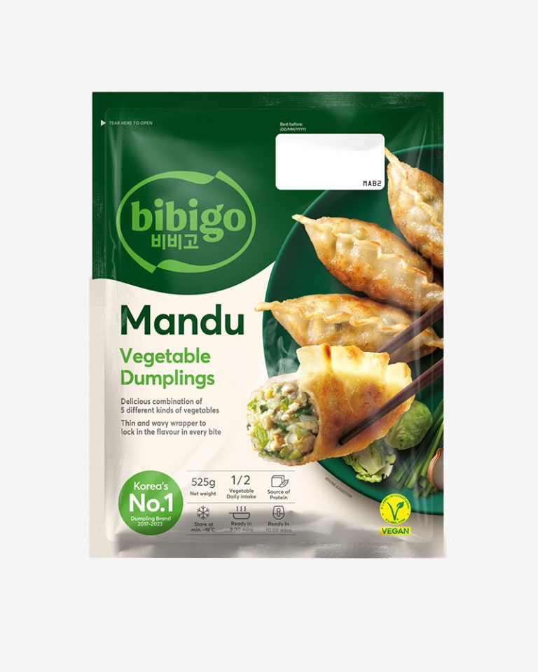 bibigo MANDU VEGETABLE DUMPLINGS 525G - CJ Foods Oceania